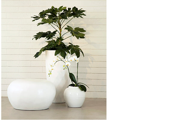 Outdoor White Pebblestone Stool – The Barefoot Cottage